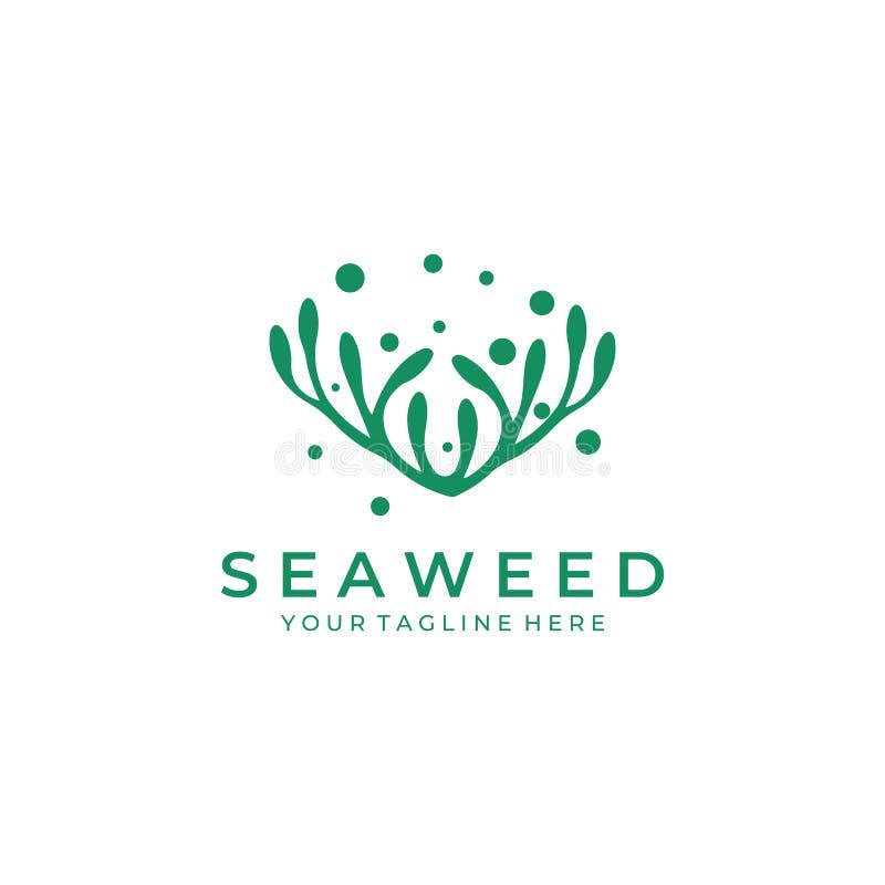 Seaweed Logo with Template Illustration Vector Design Stock Vector ...