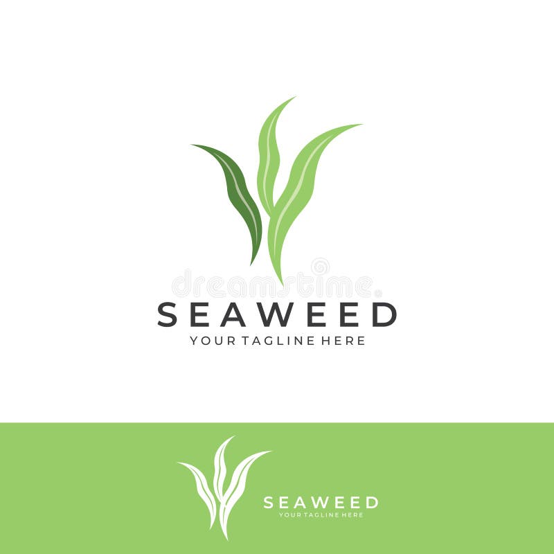Seaweed Logo with Template Illustration Vector Design Stock Vector ...