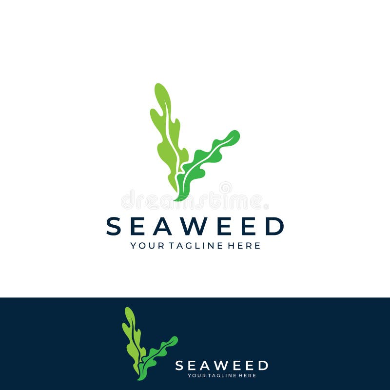 Seaweed Logo with Template Illustration Vector Design Stock Vector ...