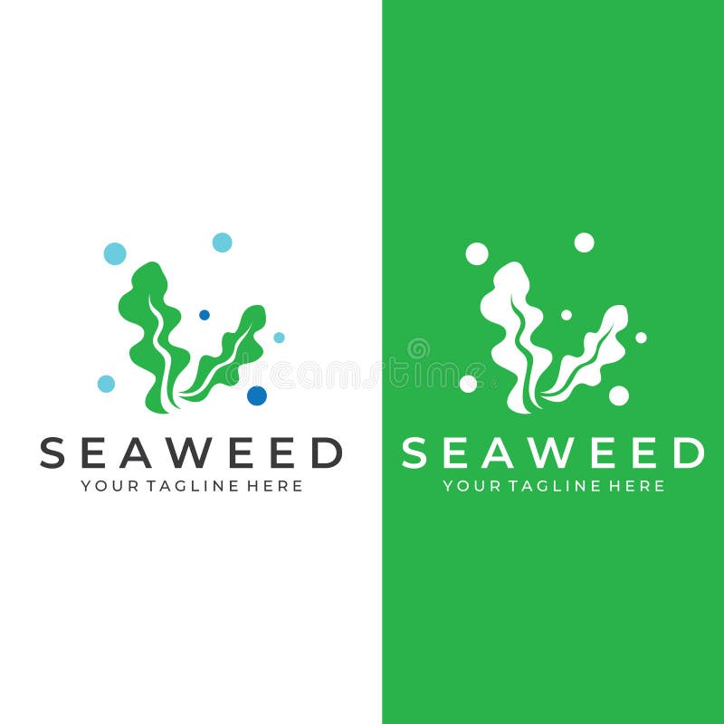 Seaweed Logo with Template Illustration Vector Design Stock Vector ...