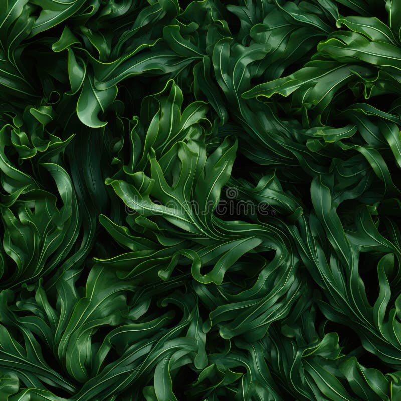 Seaweed Pattern Ultra Realistic Photorealistic Stock Illustration ...