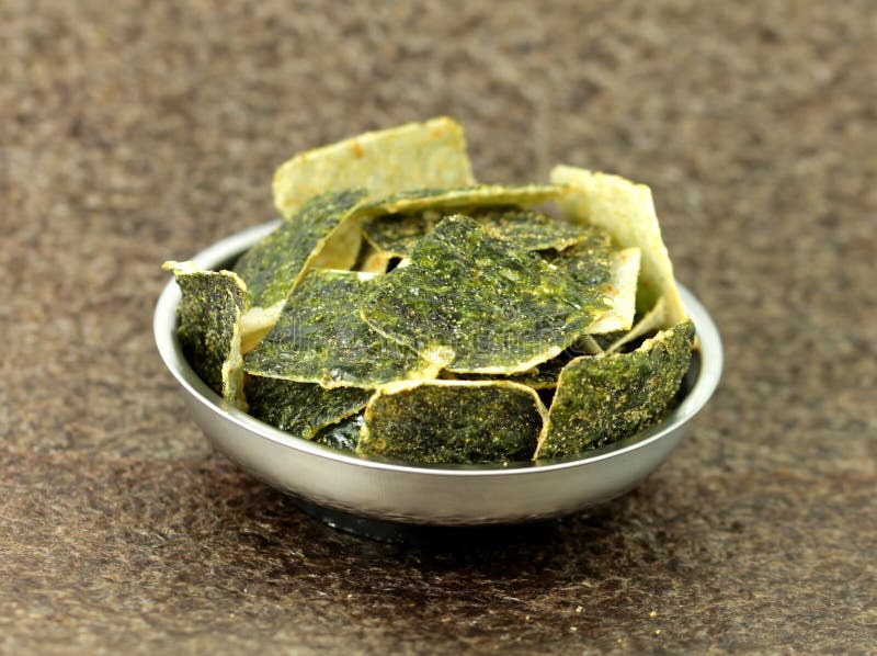 Seaweed Rice Crisps with Algae Stock Photo - Image of algae, thailand ...