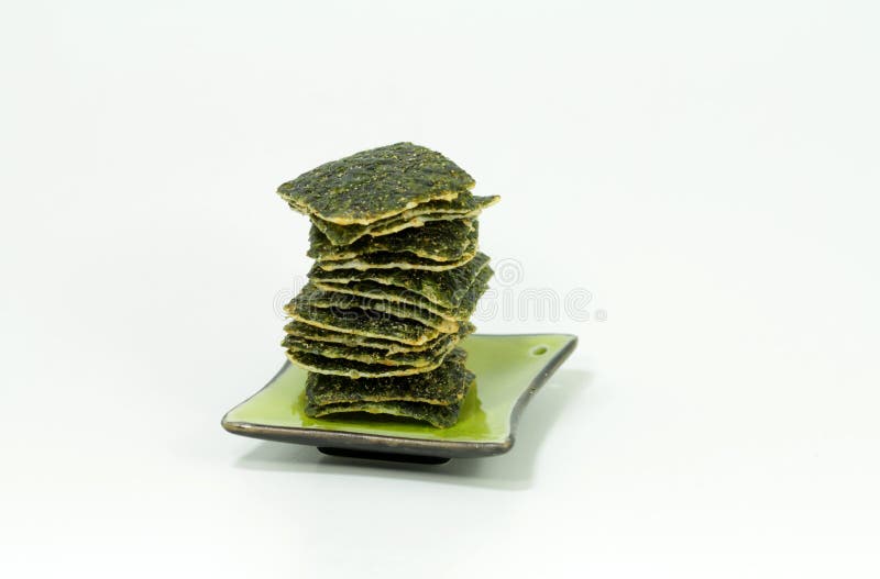 Seaweed Rice Crisps with Algae Stock Image - Image of chips, rice ...