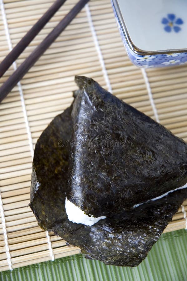 Seaweed with rice stock photo. Image of lifestyle, plate - 36947094