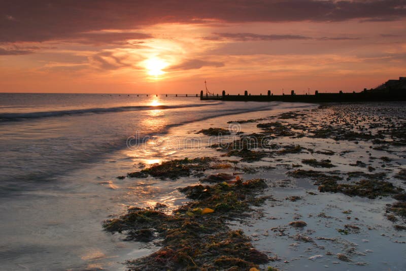 Kent sunset stock image. Image of seascape, calm, landscapes - 24903195