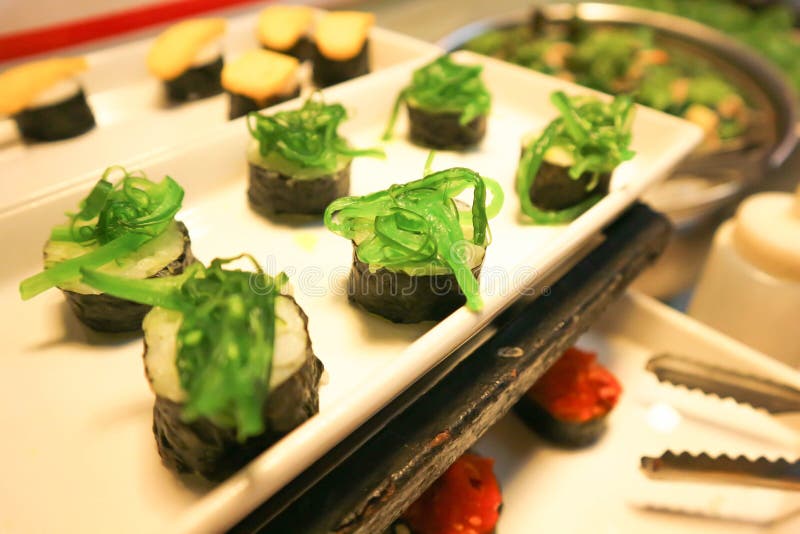 Seaweed wrapped rice stock photo. Image of food, dish - 98852226