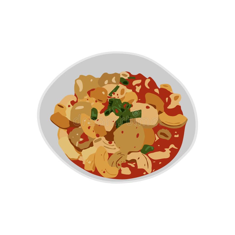 Seblak Indonesian Food Design Vector Stock Vector - Illustration of ...