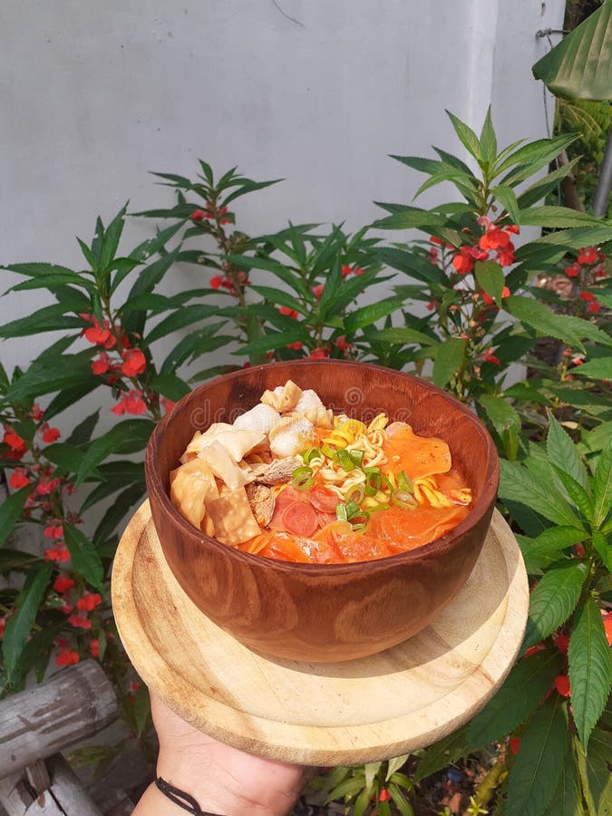 Seblak stock image. Image of bowl, traditional, food - 221935511