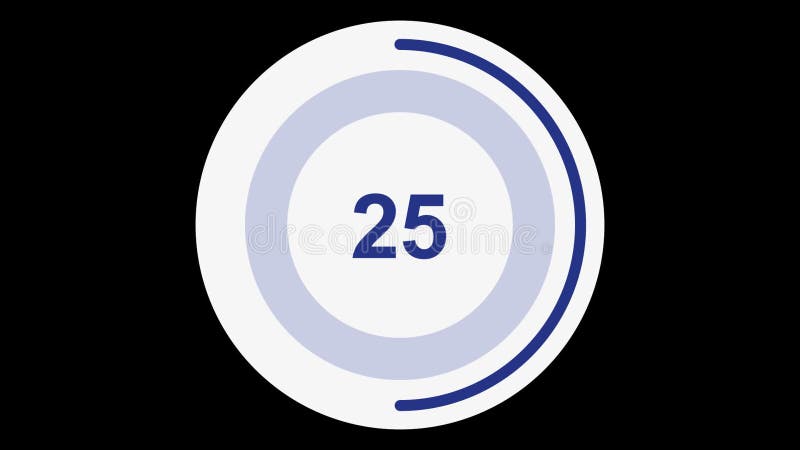 50 Sec Blue Circle Countdown Timer Transparent Stock Video - Video of ...