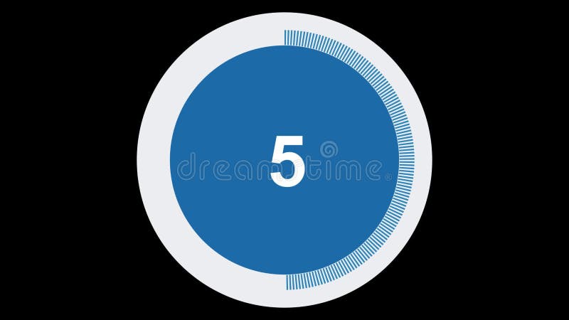 10 Sec Blue Dash Circle Countdown Timer Animation Stock Footage - Video ...