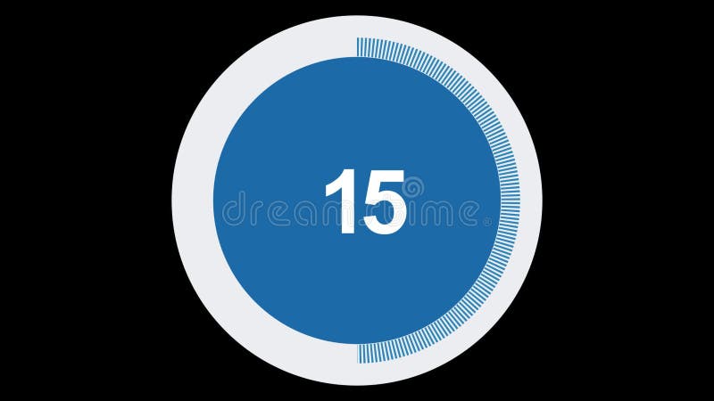 10 Sec Blue Dash Circle Countdown Timer Animation Stock Footage - Video ...