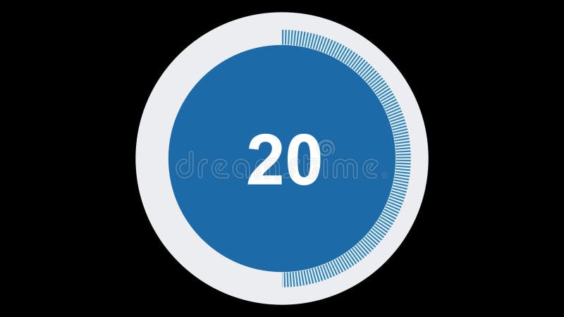 10 Sec Blue Dash Circle Countdown Timer Animation Stock Footage - Video ...
