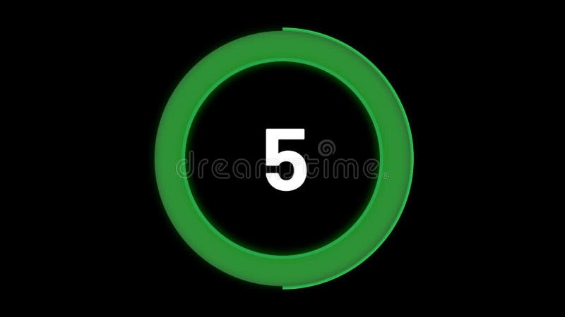 10 Sec Green Shape and White Number Countdown Timer Stock Video - Video ...