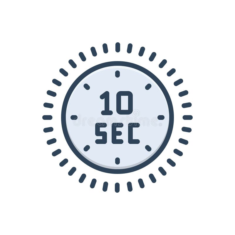 Color Illustration Icon for Sec, Circle and Clock Stock Illustration ...