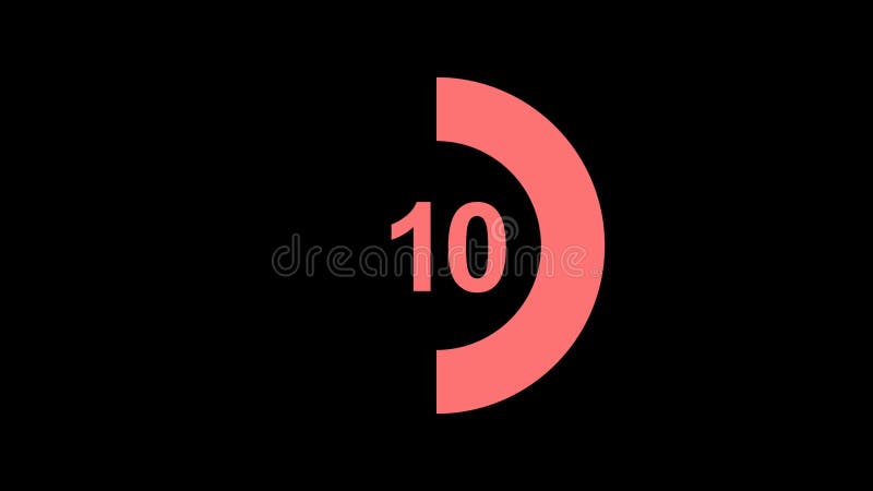 20 Sec Orange Transparent Circle Countdown Timer Stock Video - Video of ...