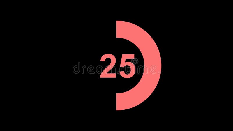 50 Sec Orange Transparent Circle Countdown Timer Stock Video - Video of ...