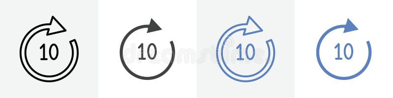 10 Sec Skip Icon Vector Set Use for Web Ui or App Stock Vector ...