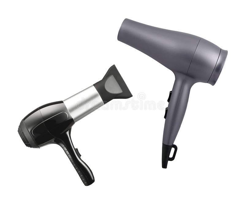 Secadores De Pelo De La Moda Aislados En Blanco Imagen de archivo ...