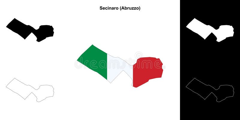 Secinaro outline map stock illustration. Illustration of template ...