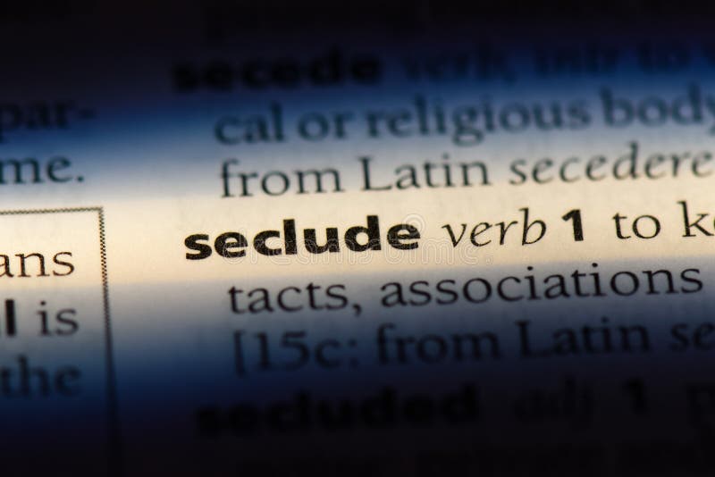 Seclude stock image. Image of macro, closeup, word, book - 126617563