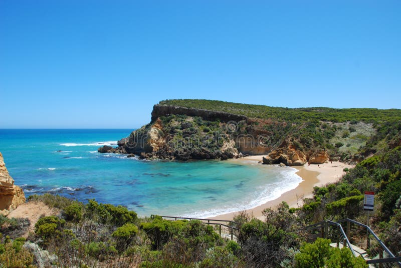 Secluded beach bay stock image. Image of ocean, cliffs - 43253713