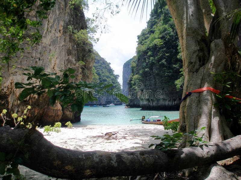 Secluded Beach, Thailand stock photo. Image of longtail - 4744934