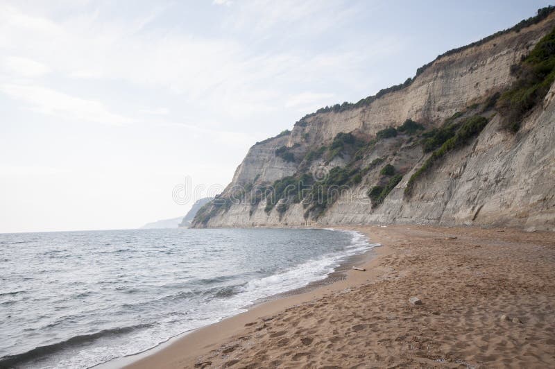Secluded beach view stock image. Image of kerkyra, secluded - 90984855