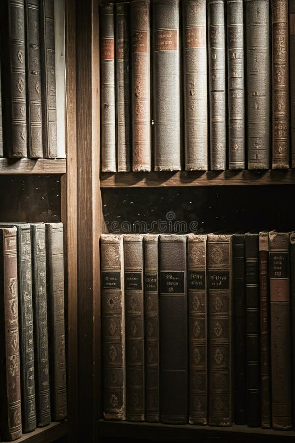 Forgotten Books in a Dusty Library Corner Stock Illustration ...