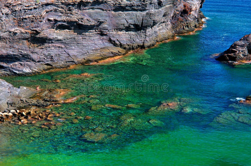 Secluded Mediterranean Inlet Stock Image - Image of inlet, rock: 16715755