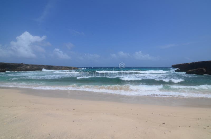 Secluded Remote Beach of Boca Keto in Aruba Stock Photo - Image of ...