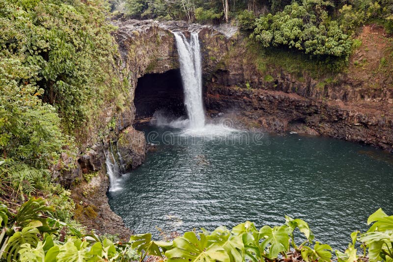 Secluded Waterfall at Rainbow Falls Stock Photo - Image of nature ...