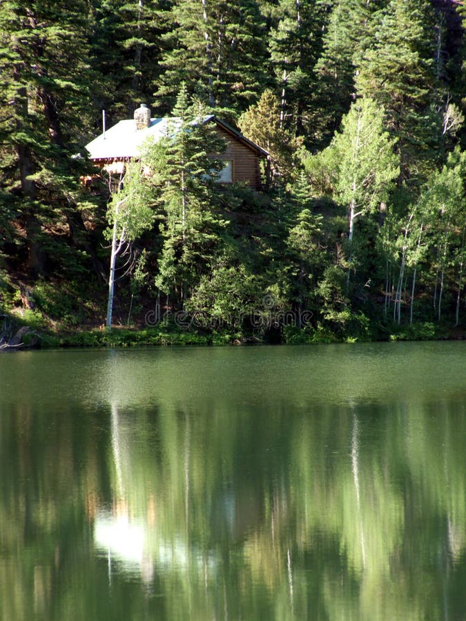 Seclusion stock image. Image of home, hidden, cabin, reflection - 5729671