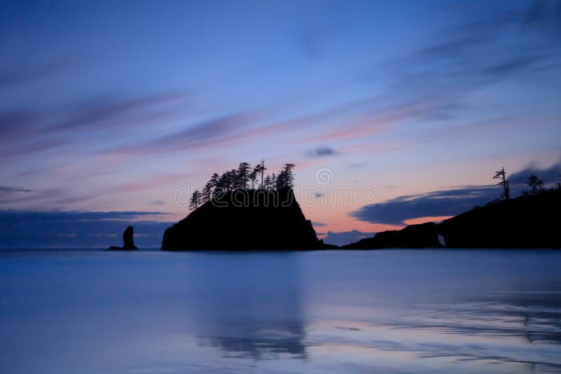 Second Beach Sunset stock image. Image of second, silhouette - 27163533