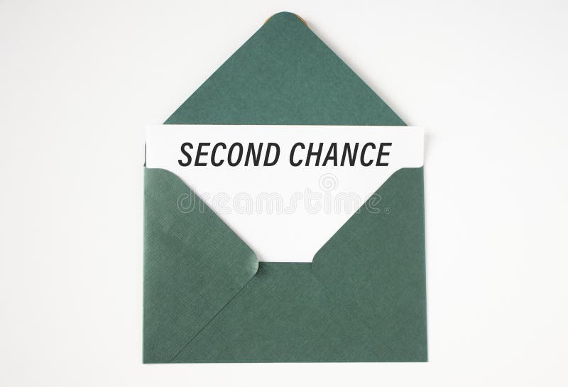 Second Chance Written Under Torn Paper. Stock Image - Image of give ...