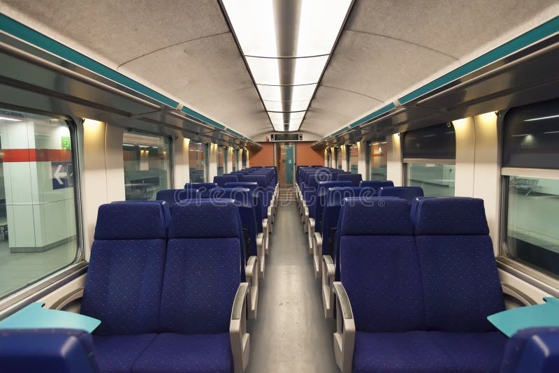 Second Class Wagon Interior Stock Image - Image of passenger, line ...