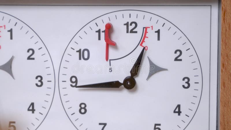 Second Clock Hand Moves Measuring Player Move Time on Timer Stock ...