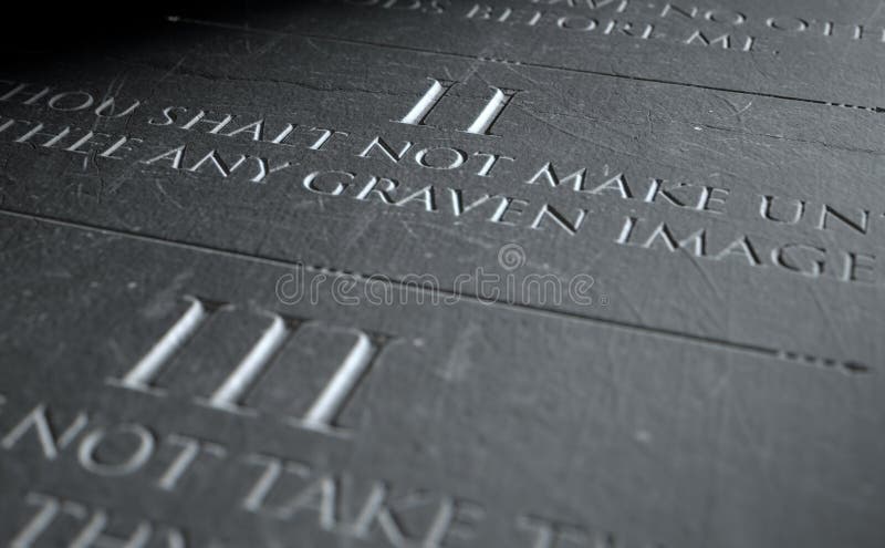 The Second Commandment stock illustration. Illustration of slab - 81913418