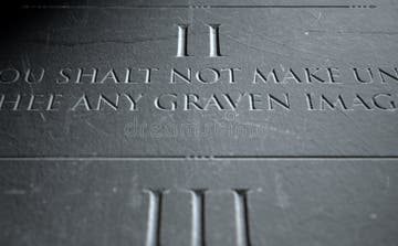 The Second Commandment stock illustration. Illustration of numerals ...