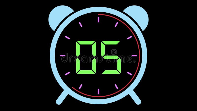 10 Second Countdown Alarm Clock Stock Footage - Video of animation ...