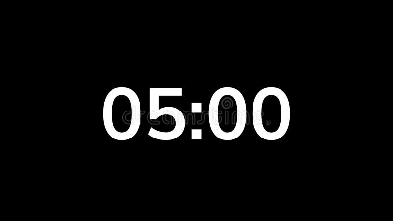 10 Second Countdown Timer Animation on Black Background Stock Footage ...