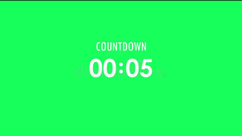 10 Second Countdown Timer on Green Screen Stock Video - Video of design ...