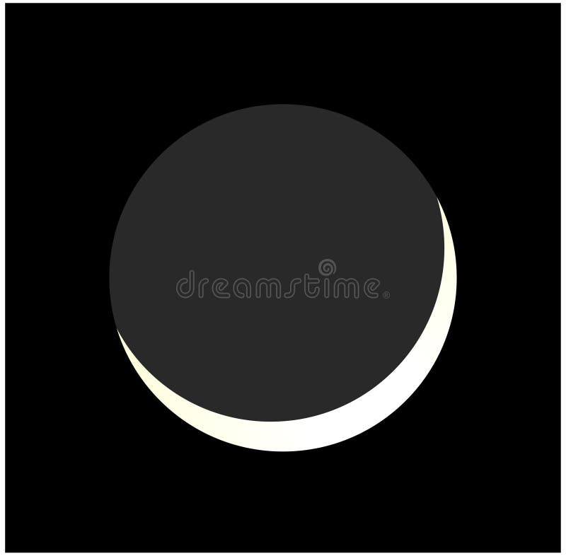 Second Day after New Moon Icon. Moon Icon Vector Stock Vector ...
