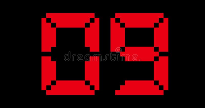 20 Second Digital Countdown Timer in Red Stock Video - Video of design ...