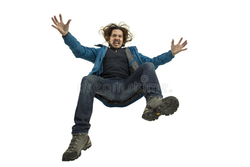 Unpleasant Situation, the Man is Falling. Concept of an Accident Stock ...