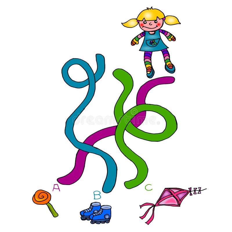 The Second Game in Recovering the Lost Object Stock Illustration ...