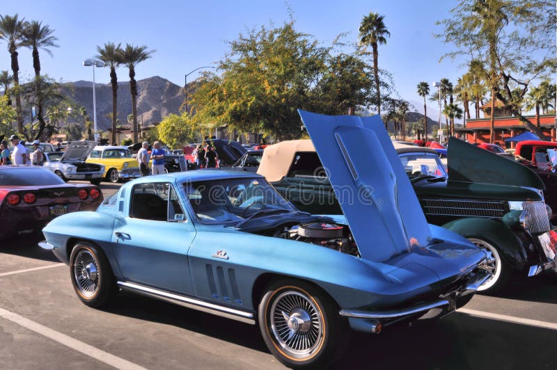 Blue Second Generation Corvette Stingray Hardtop Editorial Stock Photo ...