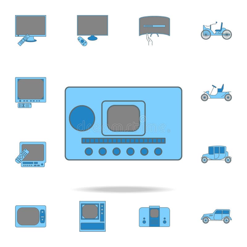 Second Generation of TVs Color Outline Icon. One of the Collection ...