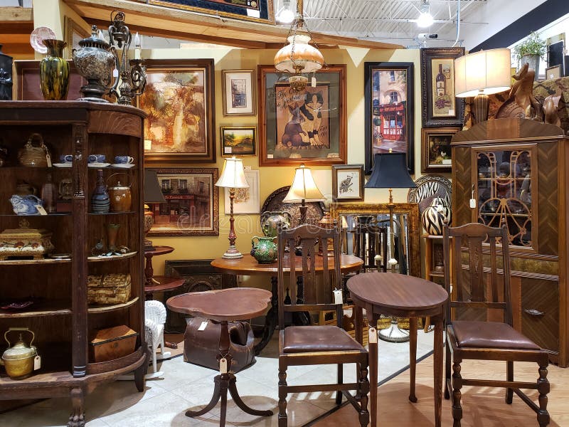 Antique Store Interior Background Editorial Stock Image - Image of ...