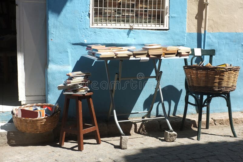 Second hand book stall stock photo. Image of shop, collection - 44714264