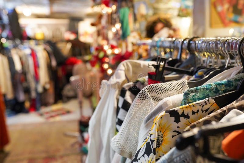 A Second Hand Clothes Shop in the Center of the City with a Lot of ...